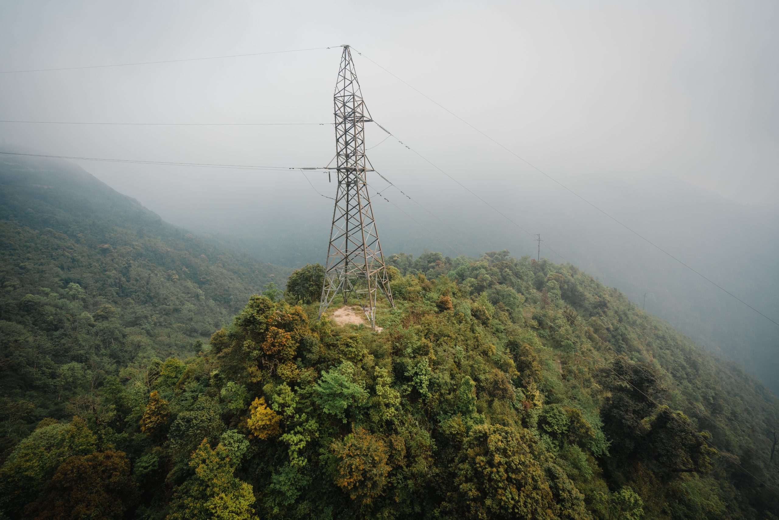 Overhead line in remote location